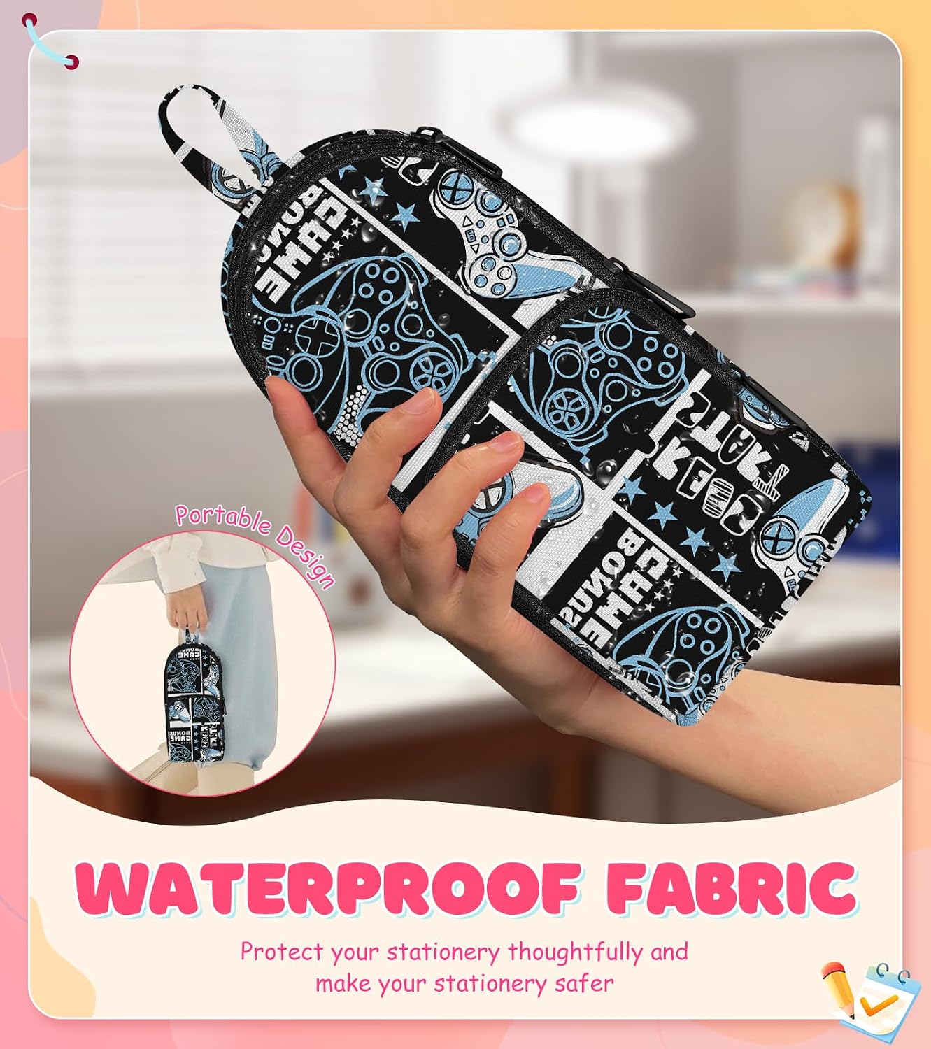 Cute Game Pencil Case,Unique Aesthetic 3D Schoolbag-Shaped Pencil Pouch ...