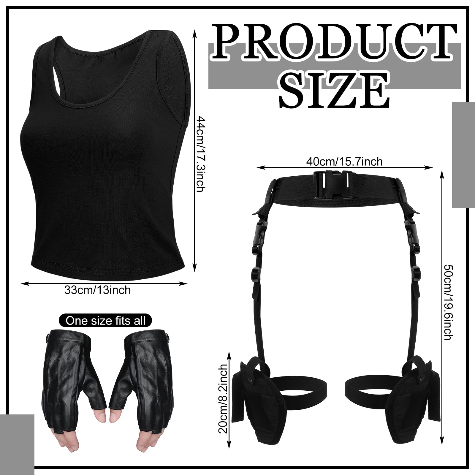 Jiuguva 3 Pcs Halloween Thigh Holsters Costume for Women Leg Gun ...