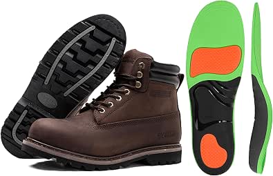 Amazon.com: SAFETY LOONG Work Boots for Men Steel Toe Welt Construction ...