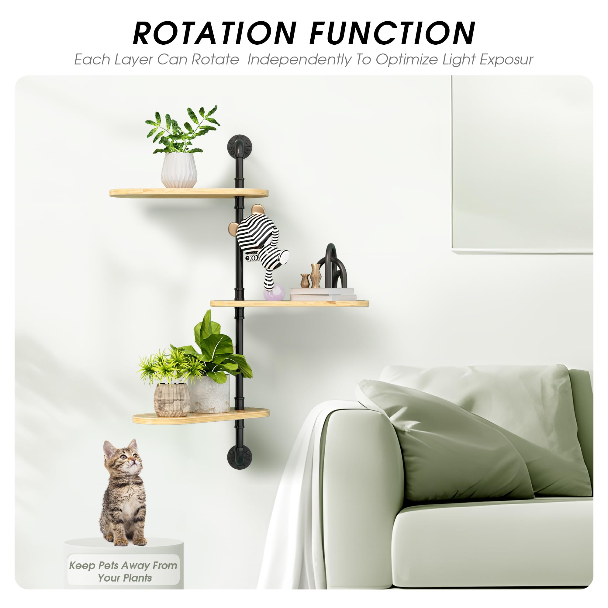 Rotating Wall Rack 360 Degree Rotating Versatile Hook Kitchen Wall