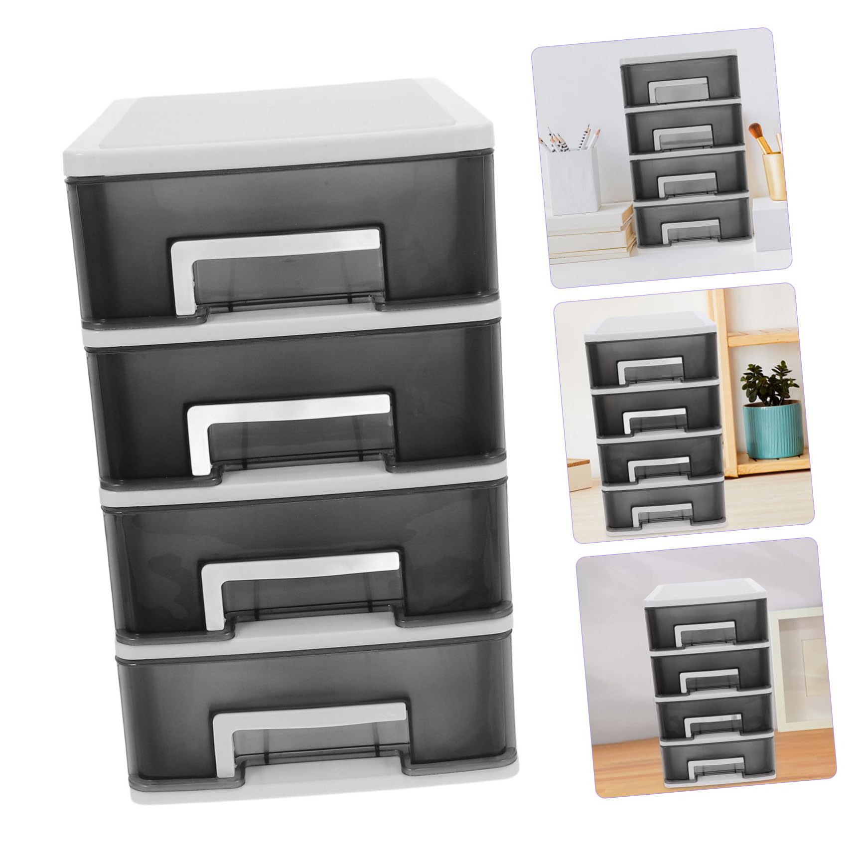 Four Drawer Plastic Storage Cabinet Sterilite Hardware 4 Drawer Unit