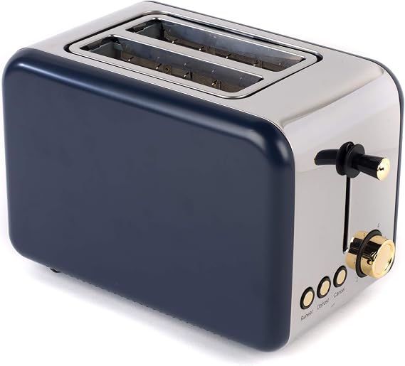 Amazon.com: Salter EK2652NG 2-Slice Toaster, 850 W, Navy/Gold : Home ...