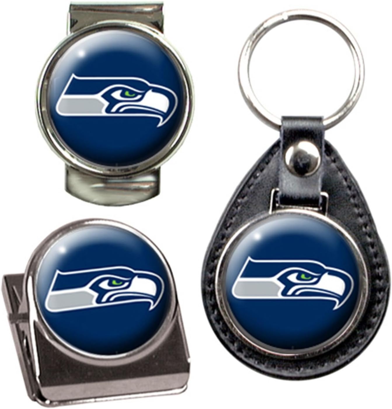 Amazon.com : NFL Seattle Seahawks Key Chain, Money Clip & Magnet Clip ...
