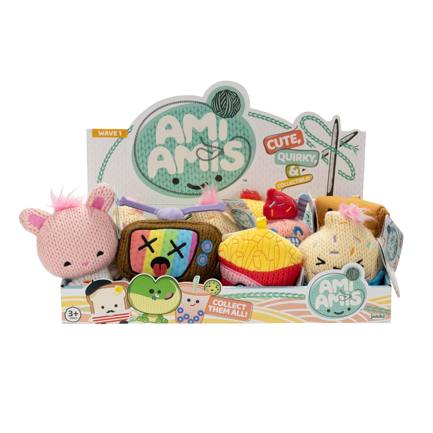 Ami Amis Collectible Toy Knit Plush Wave 1, Assortment B - Each Case ...