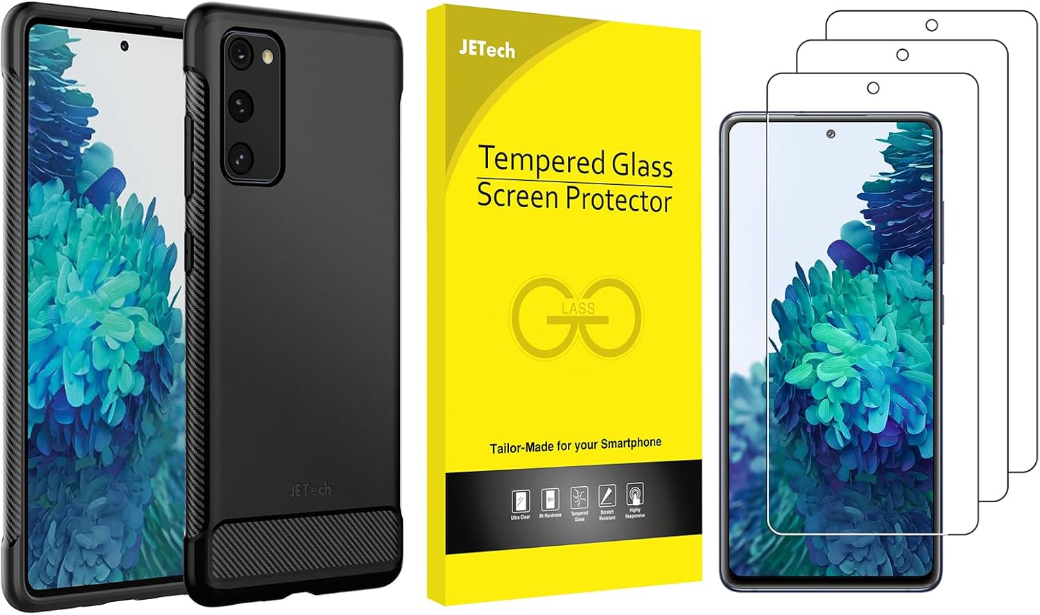 Amazon.com: JETech for Samsung Galaxy S20 FE 5G Slim Case and Tempered ...