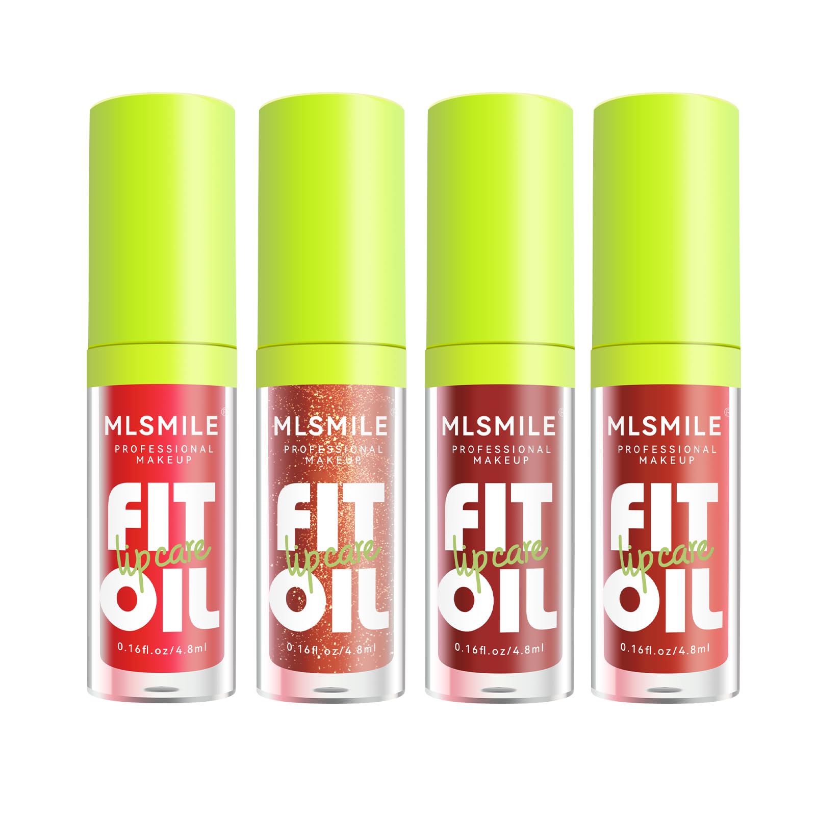 Amazon.com : MLSMILE 4 Colors Lip Oil Lip Glaze Set, Tinted Gloss Lip ...