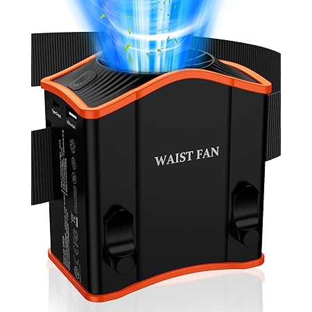 Amazon.com: Portable Mini Waist Fan with 24H Working Time, 10000mAh ...