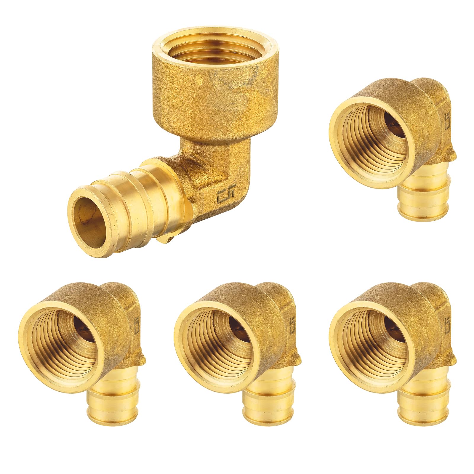 Snapklik.com : 5-Pack HeSun PEX-A Fitting, 1/2" PEX-A X 1/2" Female NPT ...