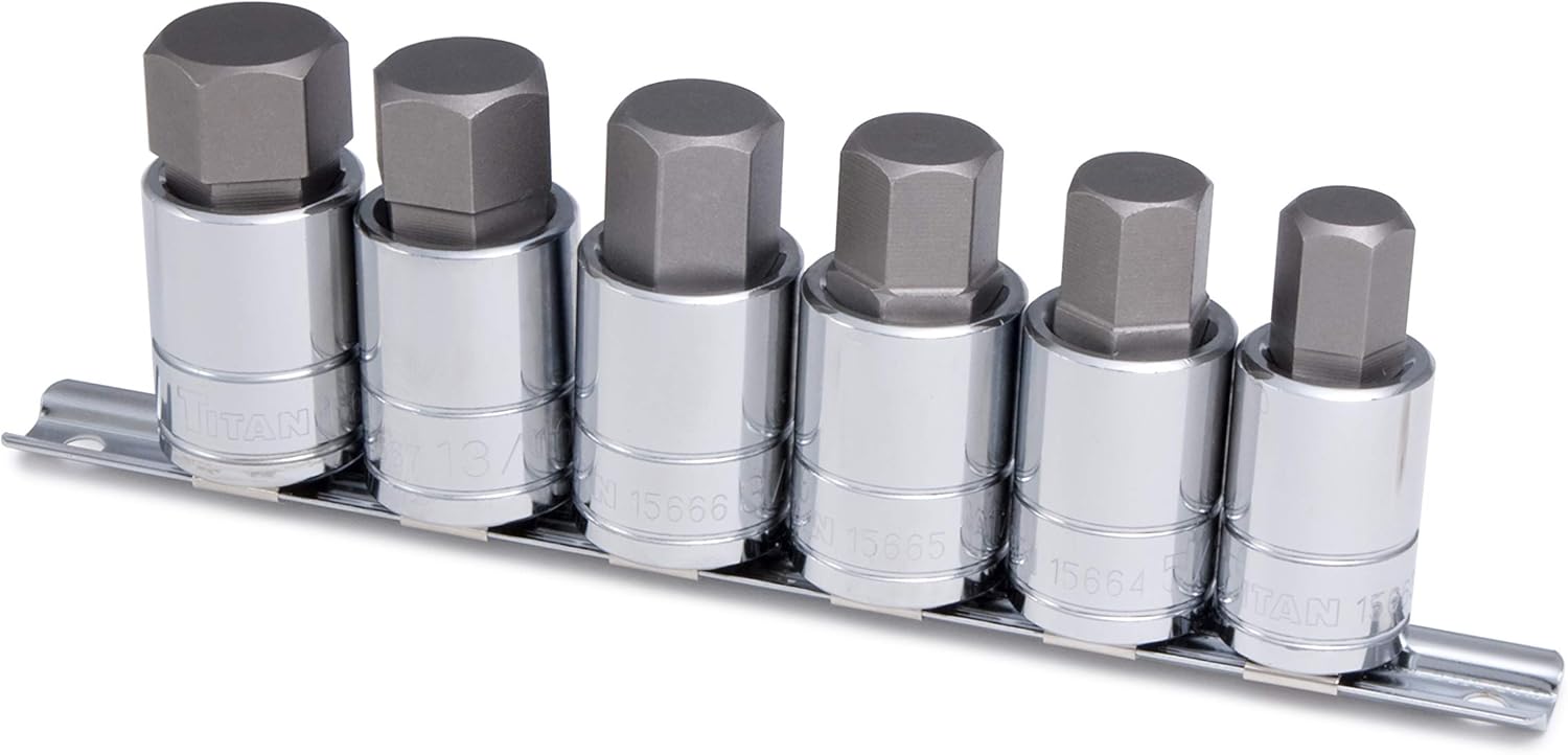 Titan 16156 Metric Large Hex Bit Socket Set, 6 Piece : Amazon.ca: Tools ...