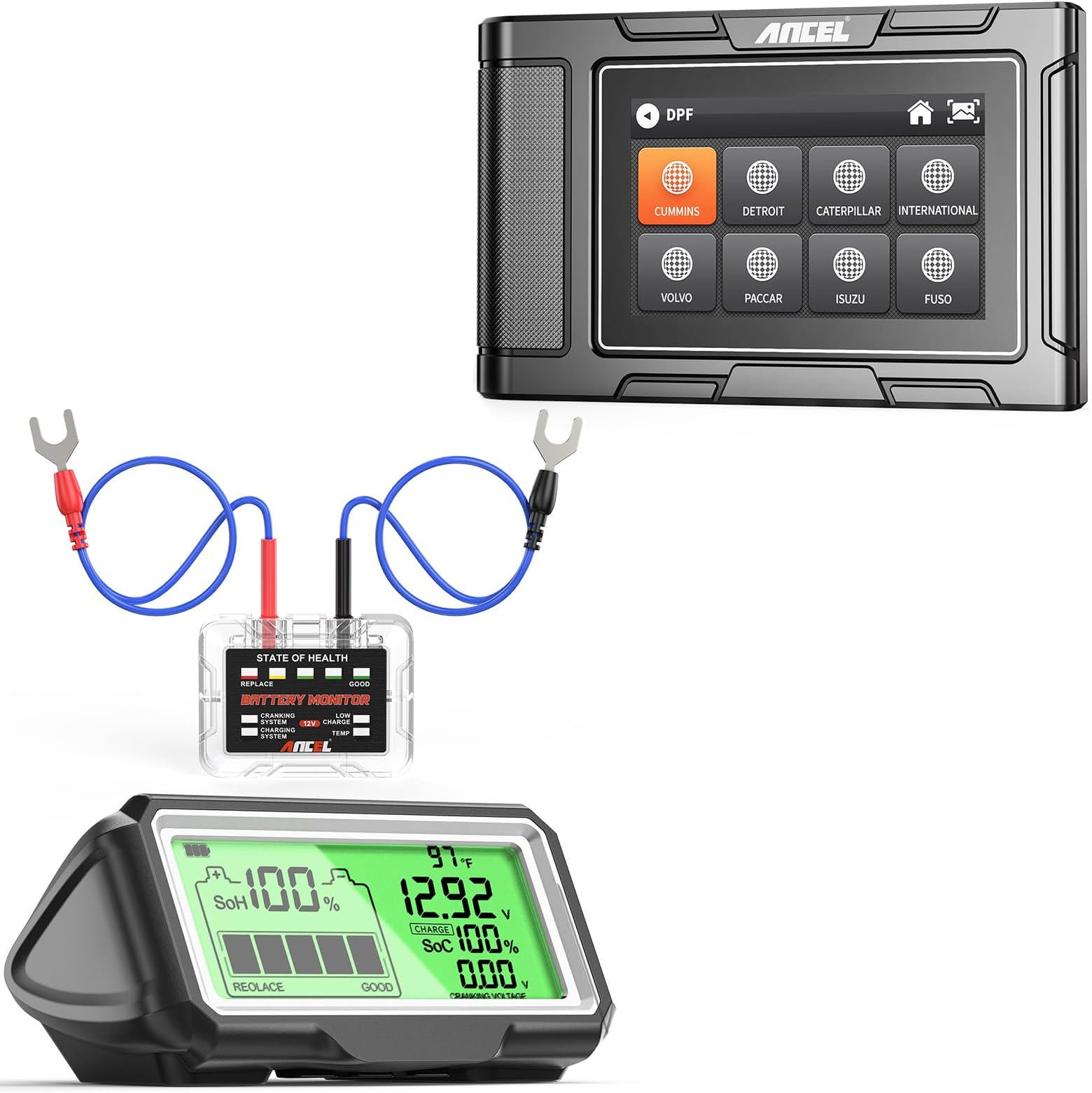 Amazon.com: ANCEL Heavy Duty Truck Scanner HD3300 HD DPF Regen Diesel ...