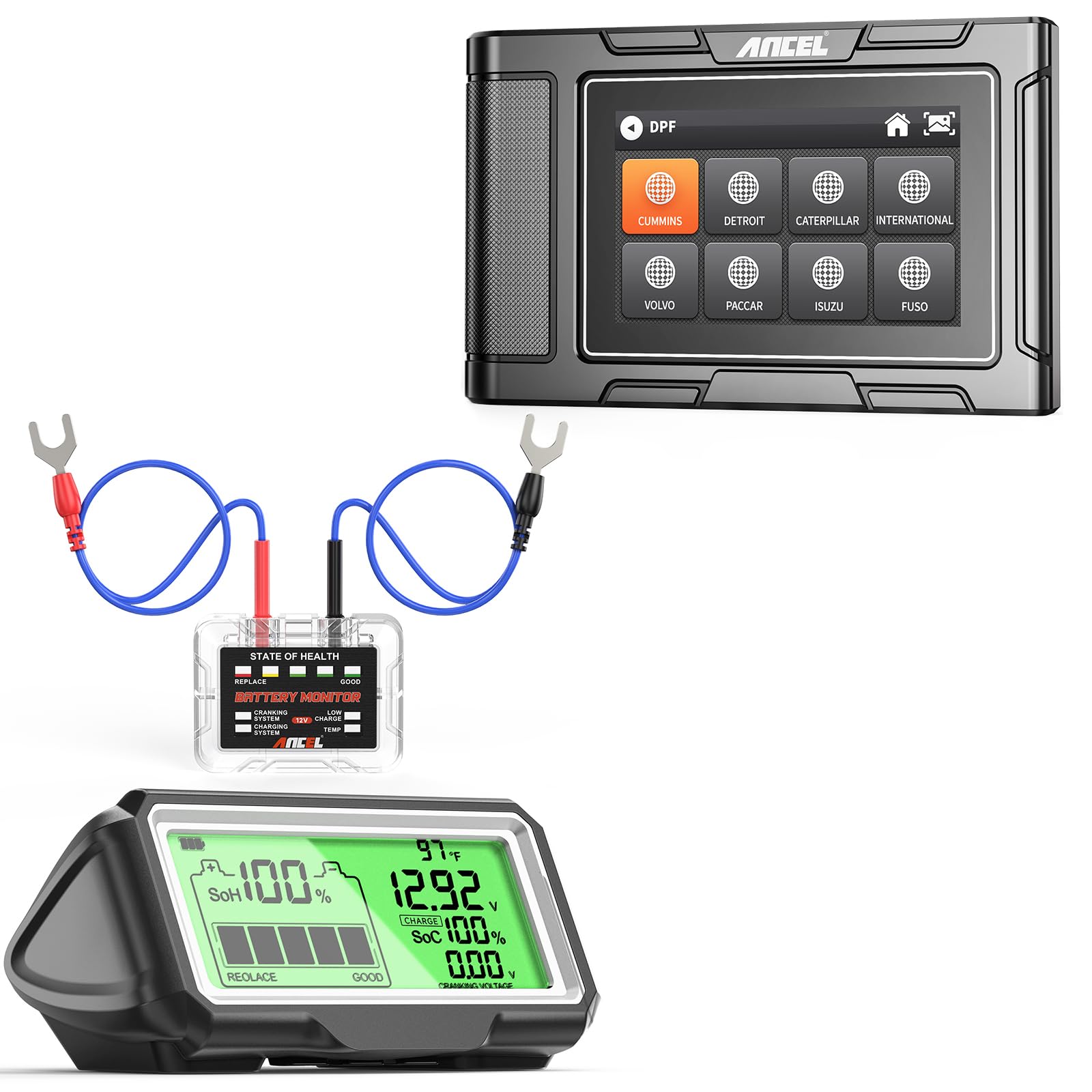 Amazon.com: ANCEL Heavy Duty Truck Scanner HD3300 HD DPF Regen Diesel ...