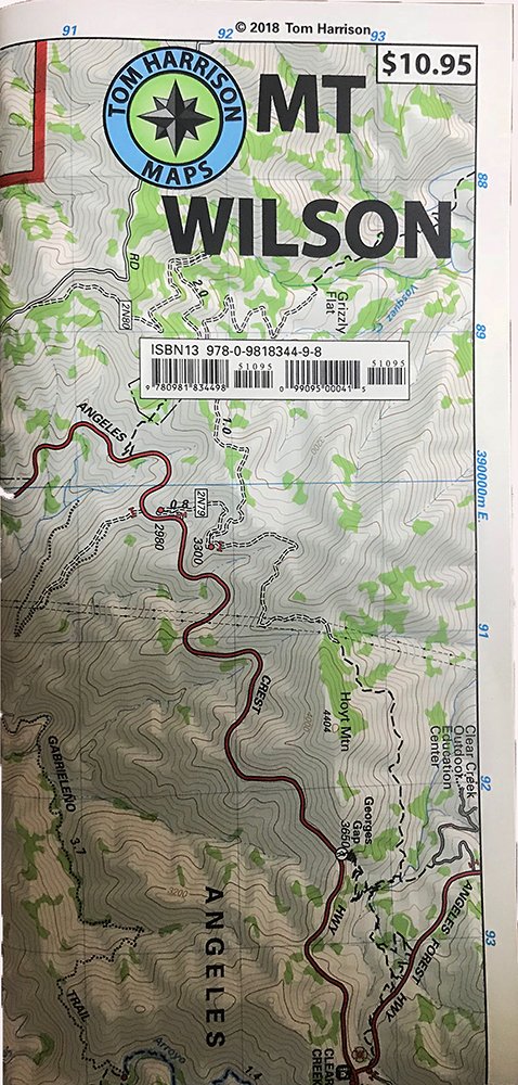 Mt. Wilson Trail Map (2013) (Tom Harrison Maps): Tom Harrison, Tom ...