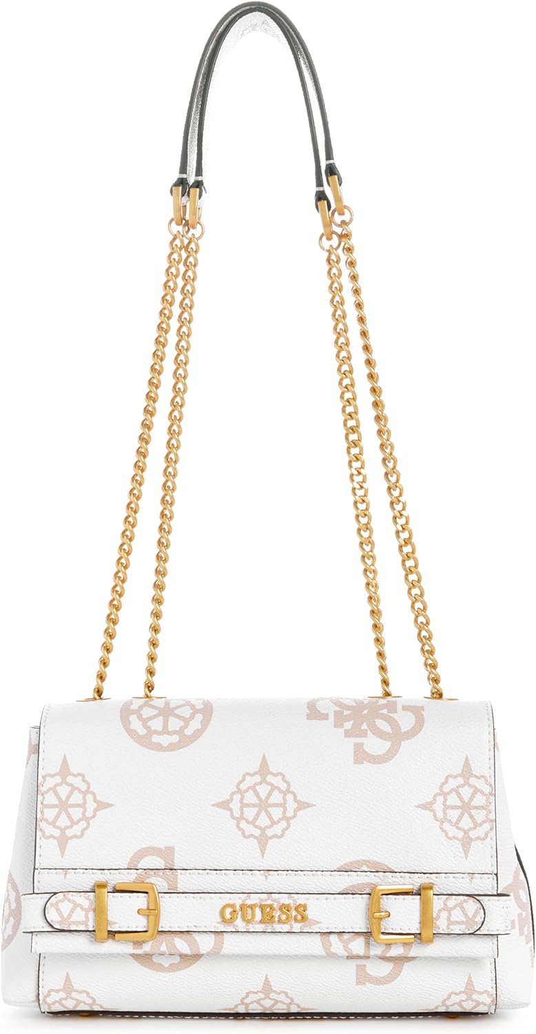 GUESS Sestri Convertible Crossbody Flap, White Logo: Handbags: Amazon.com