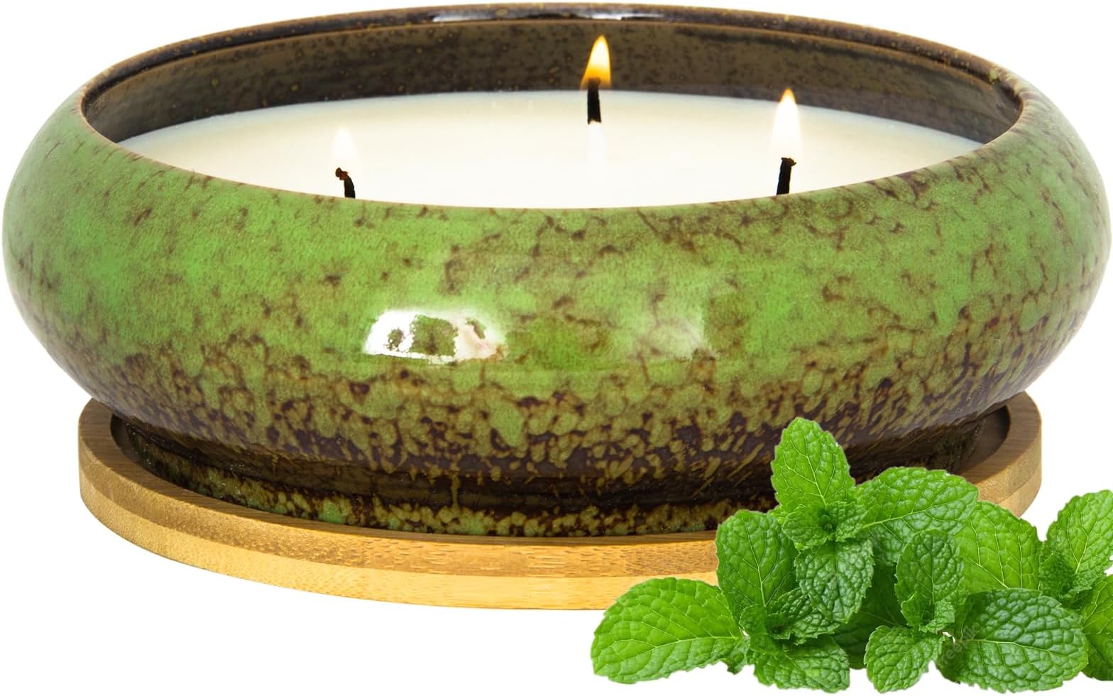 Amazon.com: Scented Candles - 3 Wick Large Peppermint Candles for Home ...