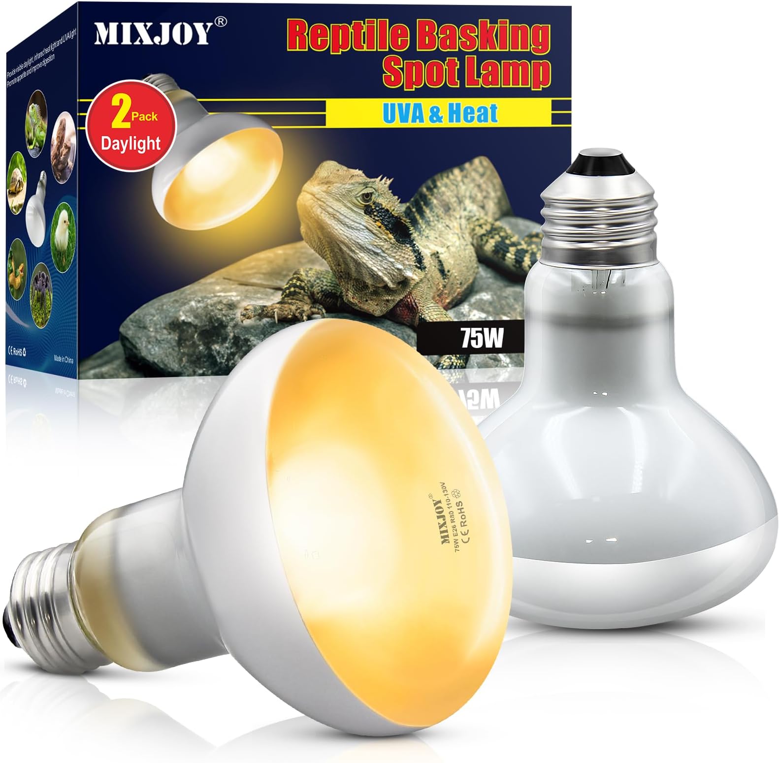 Amazon.com : Fluker's Reptile Incandescent Blue Daylight Bulb for ...