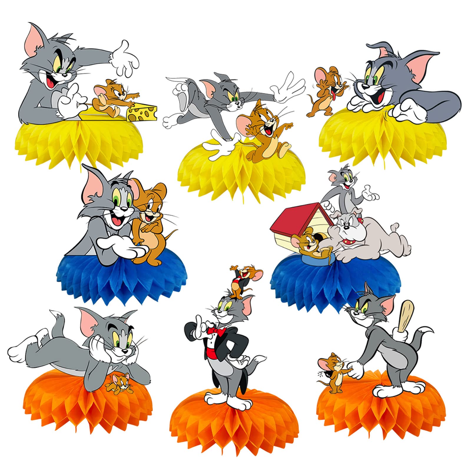 Buy Tom & Jerry Birthday Party Decorations, 8Pcs Tom Jerry Theme Party ...
