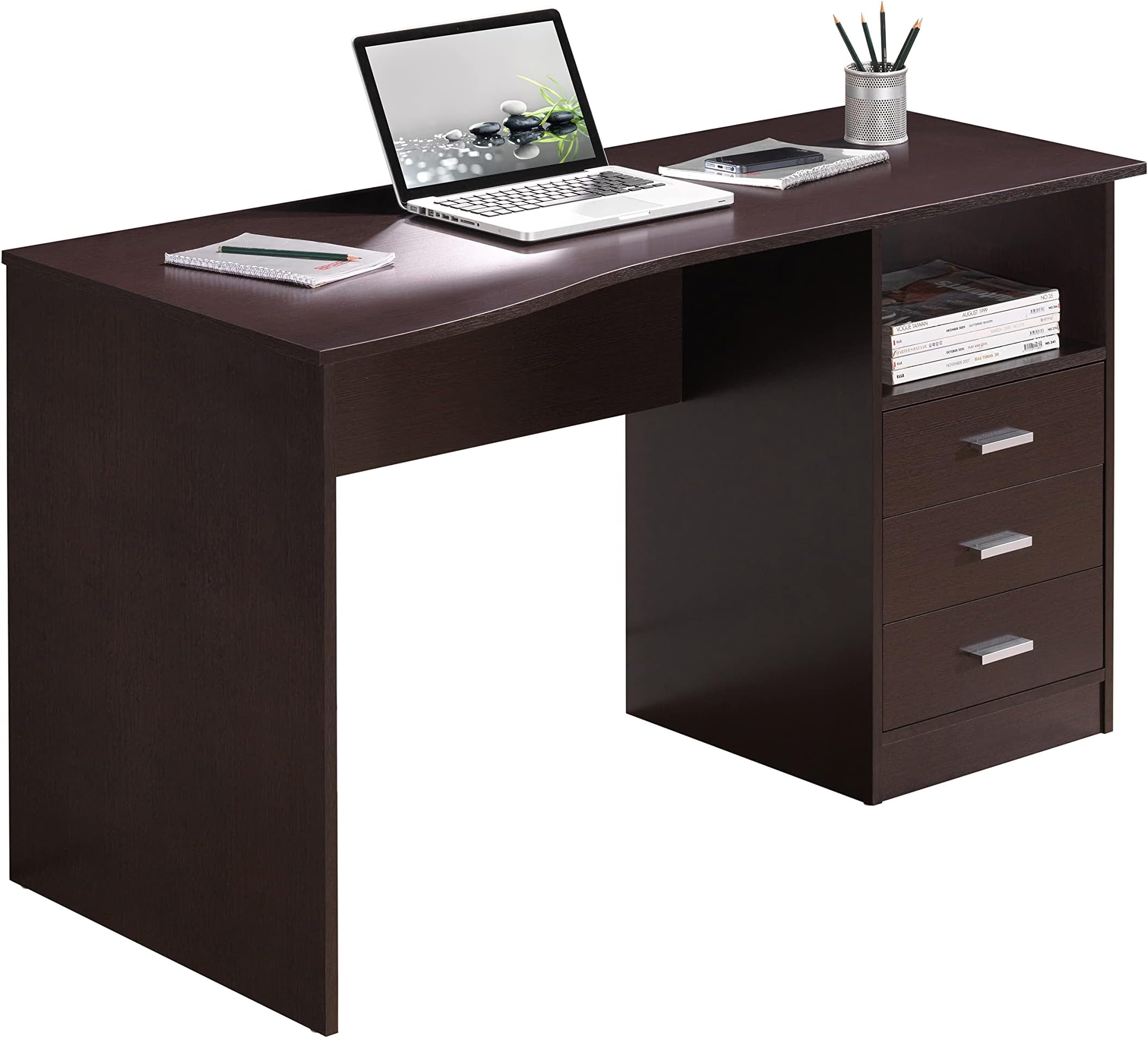 Amazon.com: Sauder Beginnings Small Study Desk with Storage Drawers for ...