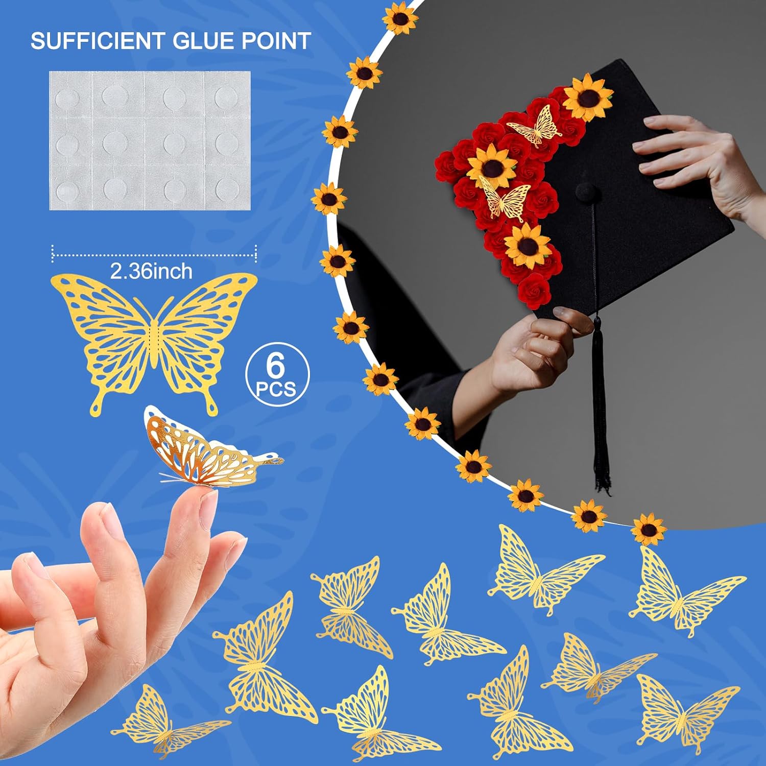 30 calcomanías florales de rosas con parte trasera plana adhesivas ...