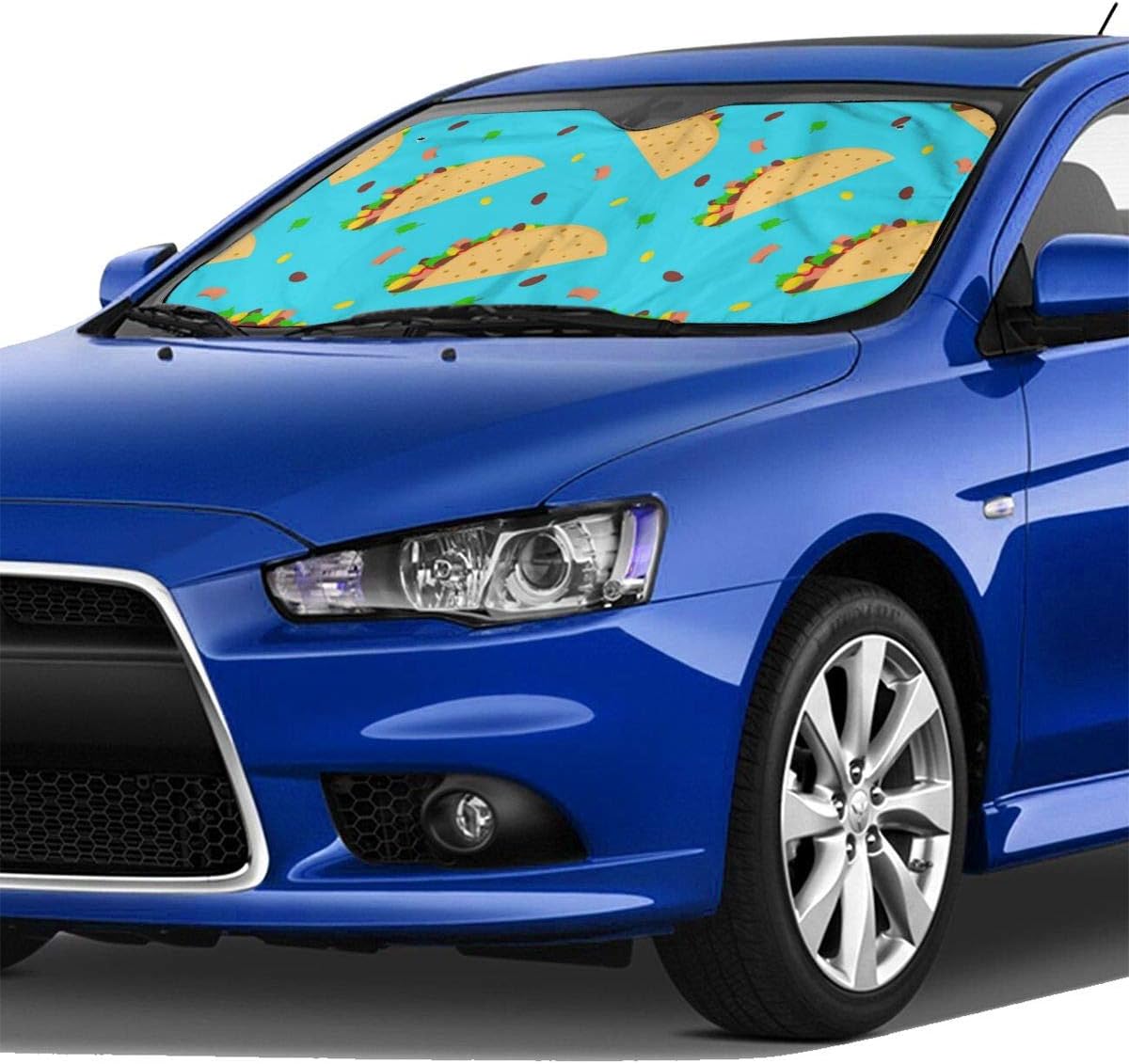 Amazon.com: Windshield Sun Shade Cute Cartoon Mexican Tacos Image ...