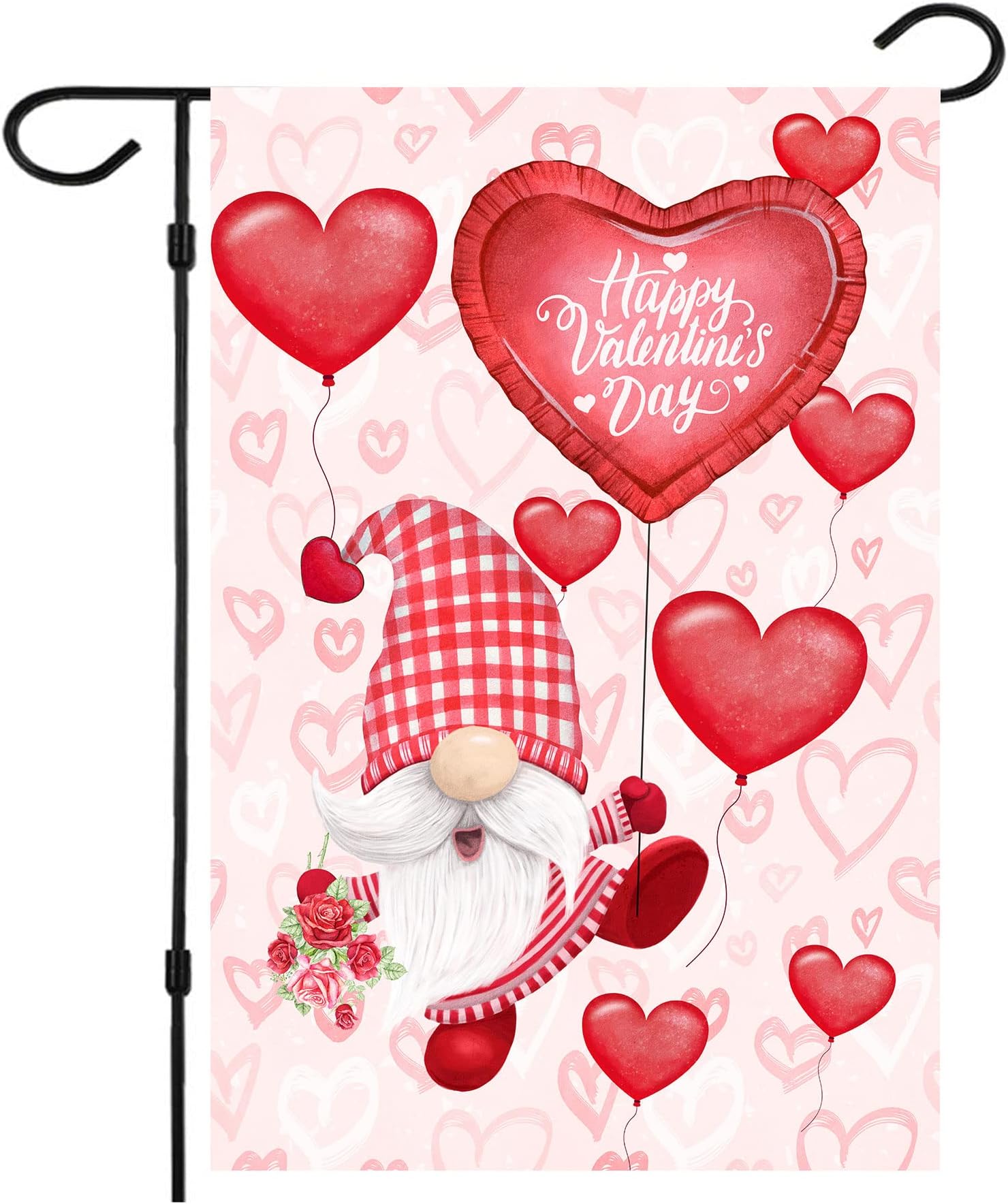 Amazon.com : Texupday Happy Valentine's Day Double Sided Burlap Garden ...