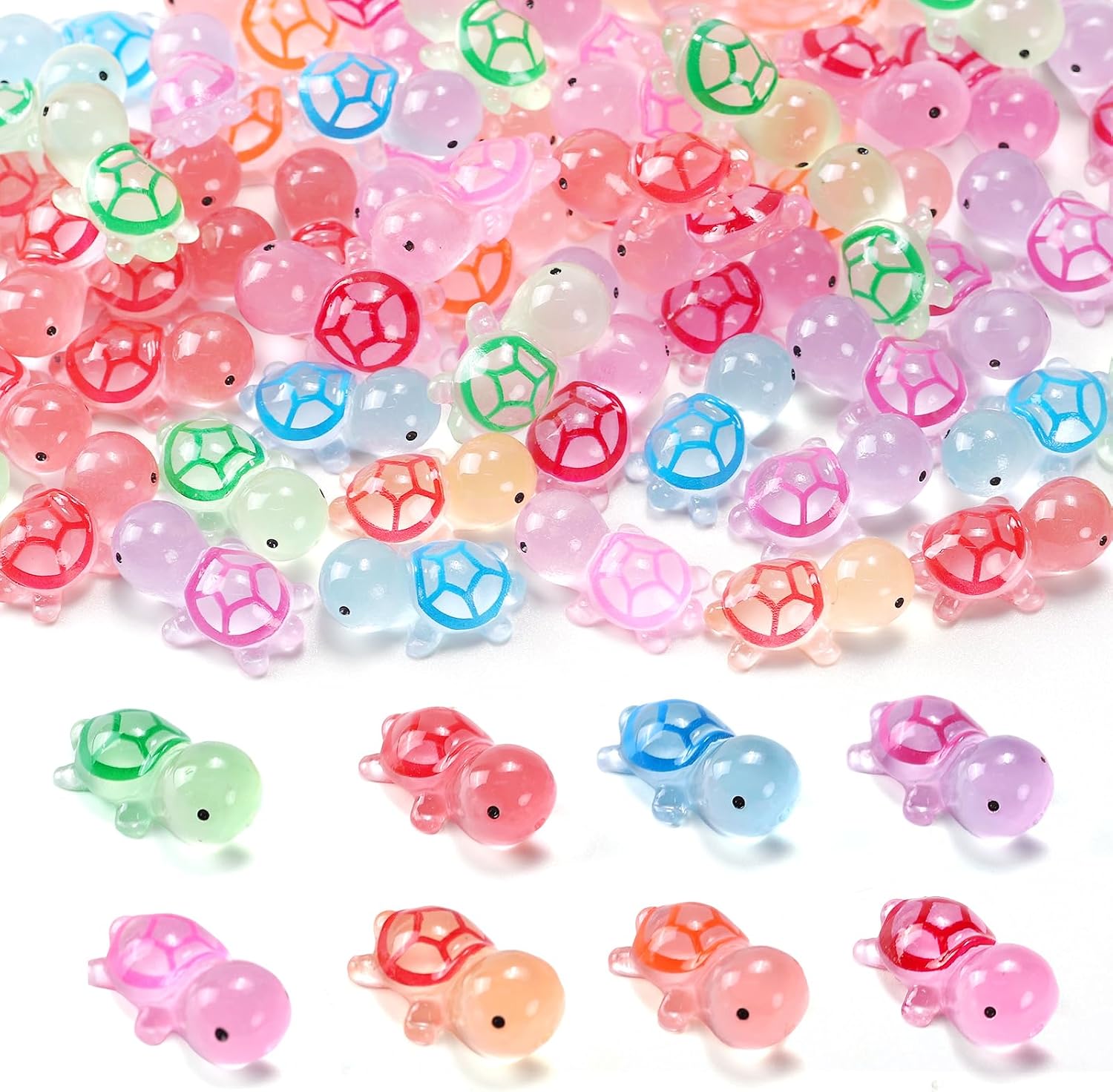 Amazon.com: XGBDL 72 Pcs Luminous Mini Resin Turtles Sea Turtle ...