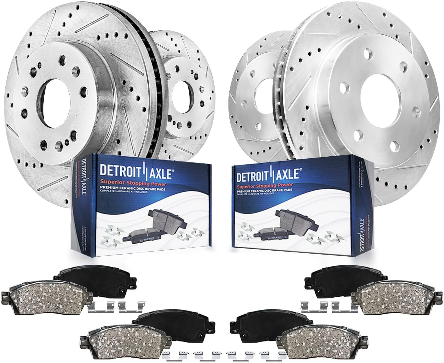 Amazon.com: Detroit Axle - Front Brake Kit for Chevrolet GMC Silverado Sierra Yukon XL Suburban ...