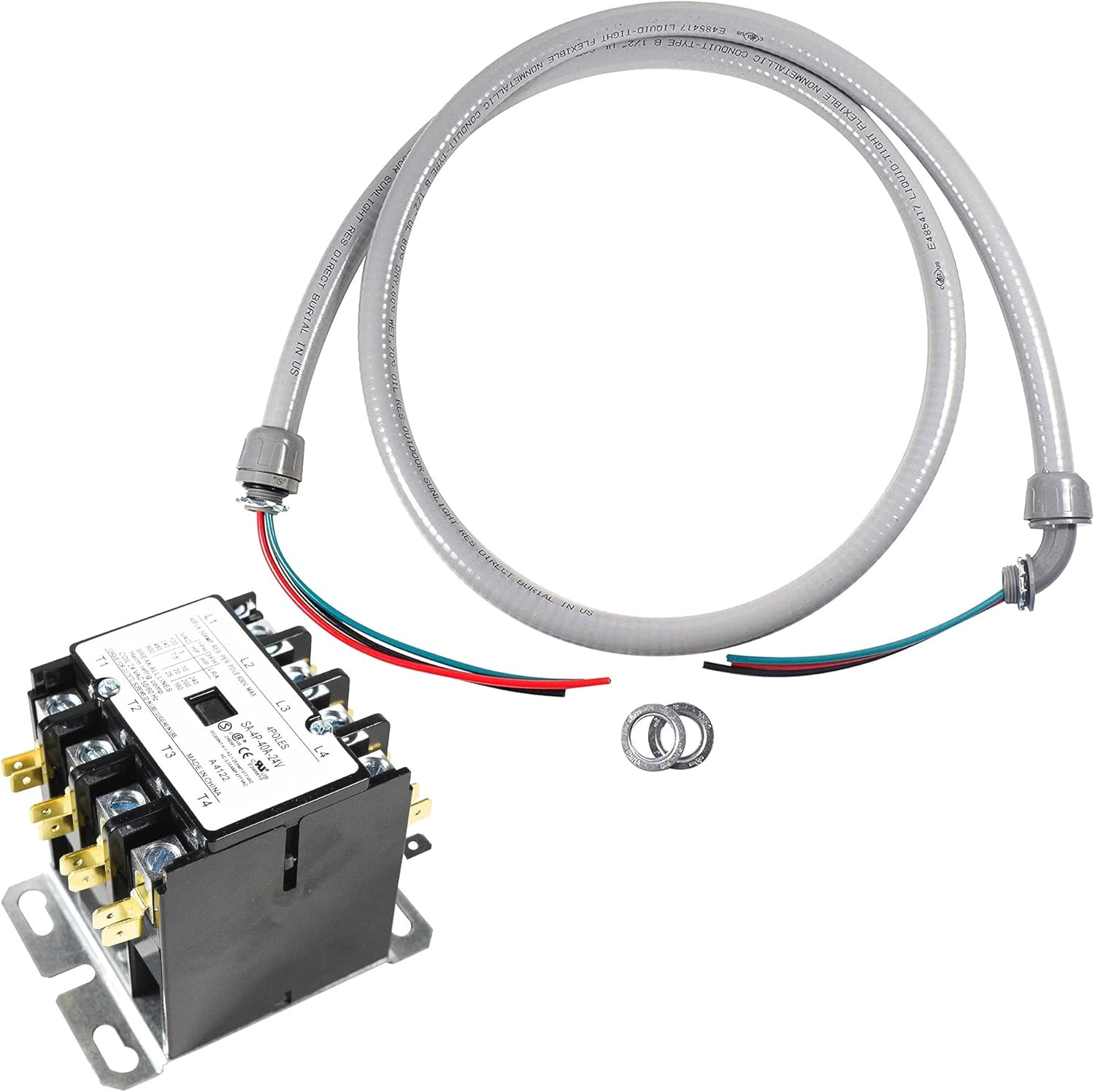 HQRP Bundle 6-ft 10-AWG 3-Conductor Non-Metallic Liquidtight A/C Whip ...