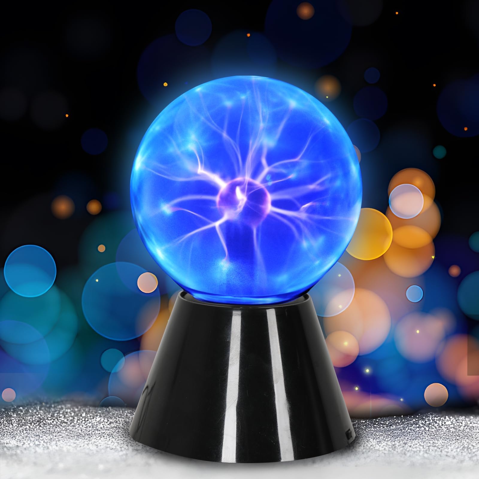 Global Gizmos 48980 8 Inch Mega Plasma Ball/Touch & Sound Activated ...