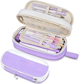 Amazon.com: Sooez Large Pencil Case, Expandable Pencil Bag with 6 ...