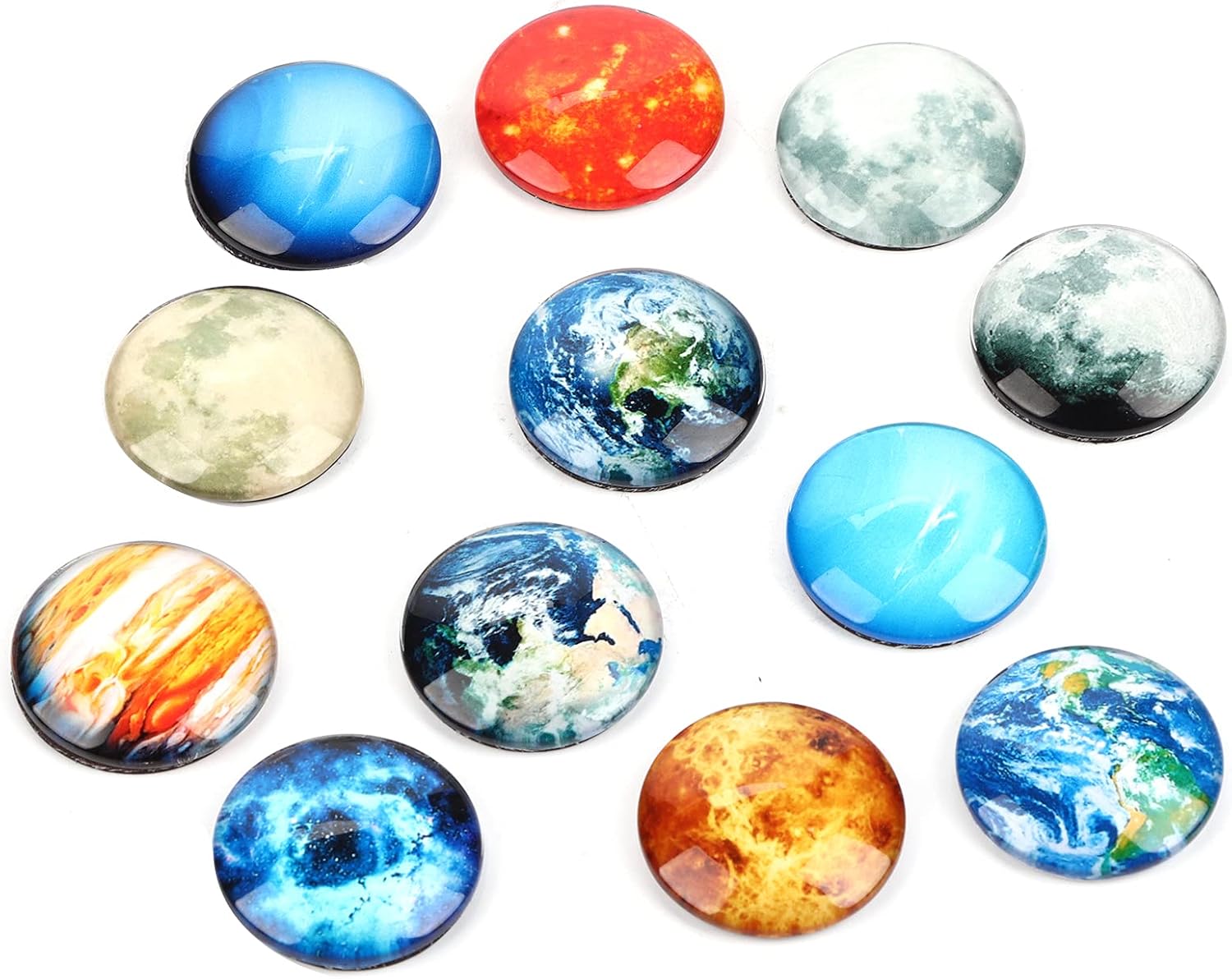 Amazon.com: 12Pcs Glass Planetary Strong Magnetic Refrigerator Magnet ...