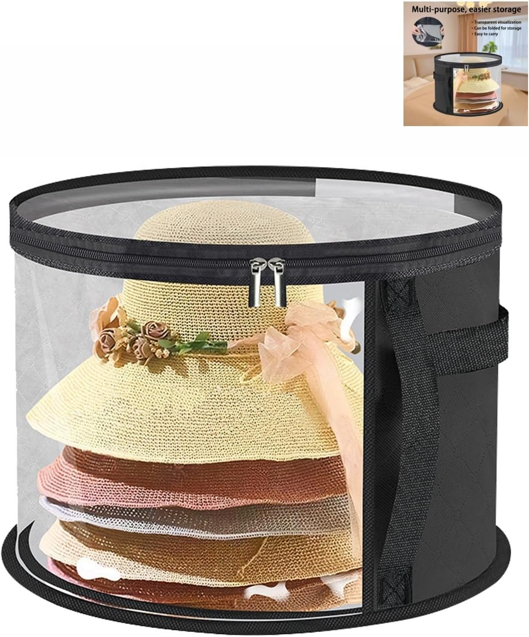 Amazon.com - Hat Box Storage for Women – Large Clear Hat Storage Boxes ...