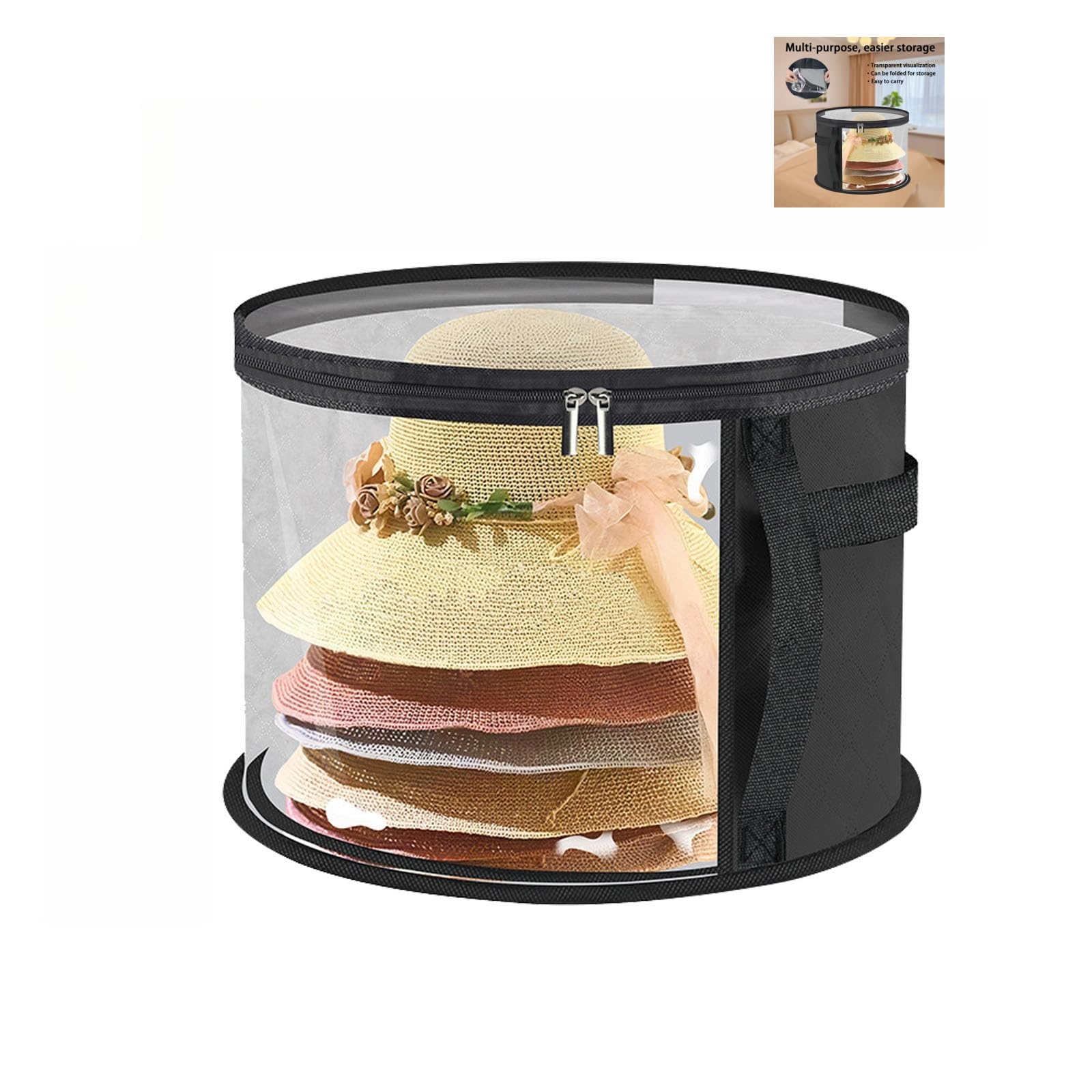 Snapklik.com : Hat Box Storage For Women Large Clear Hat Storage Boxes ...
