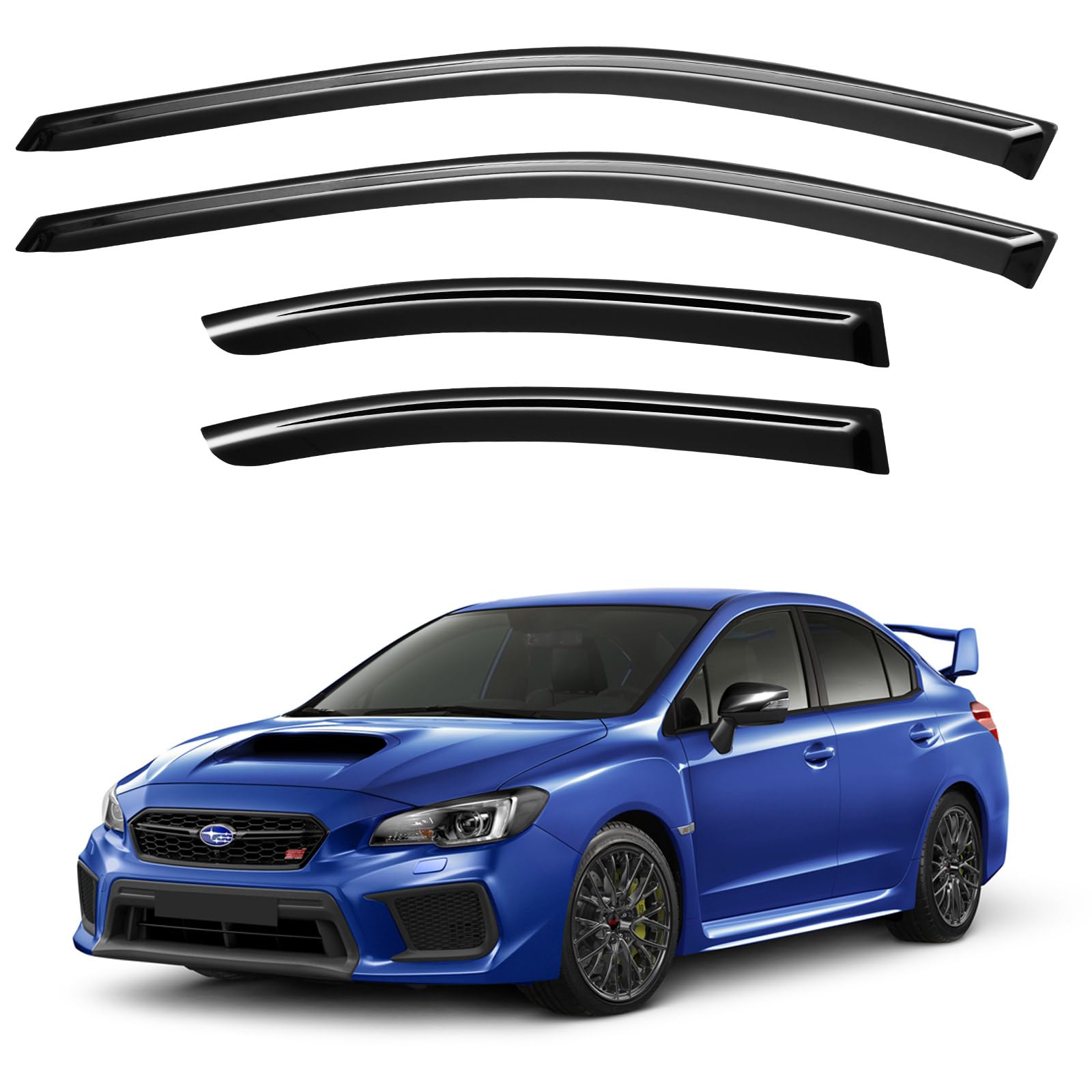 Amazon.com: YQAUTEC Window Visors Rain Guards Shield Compatible with ...