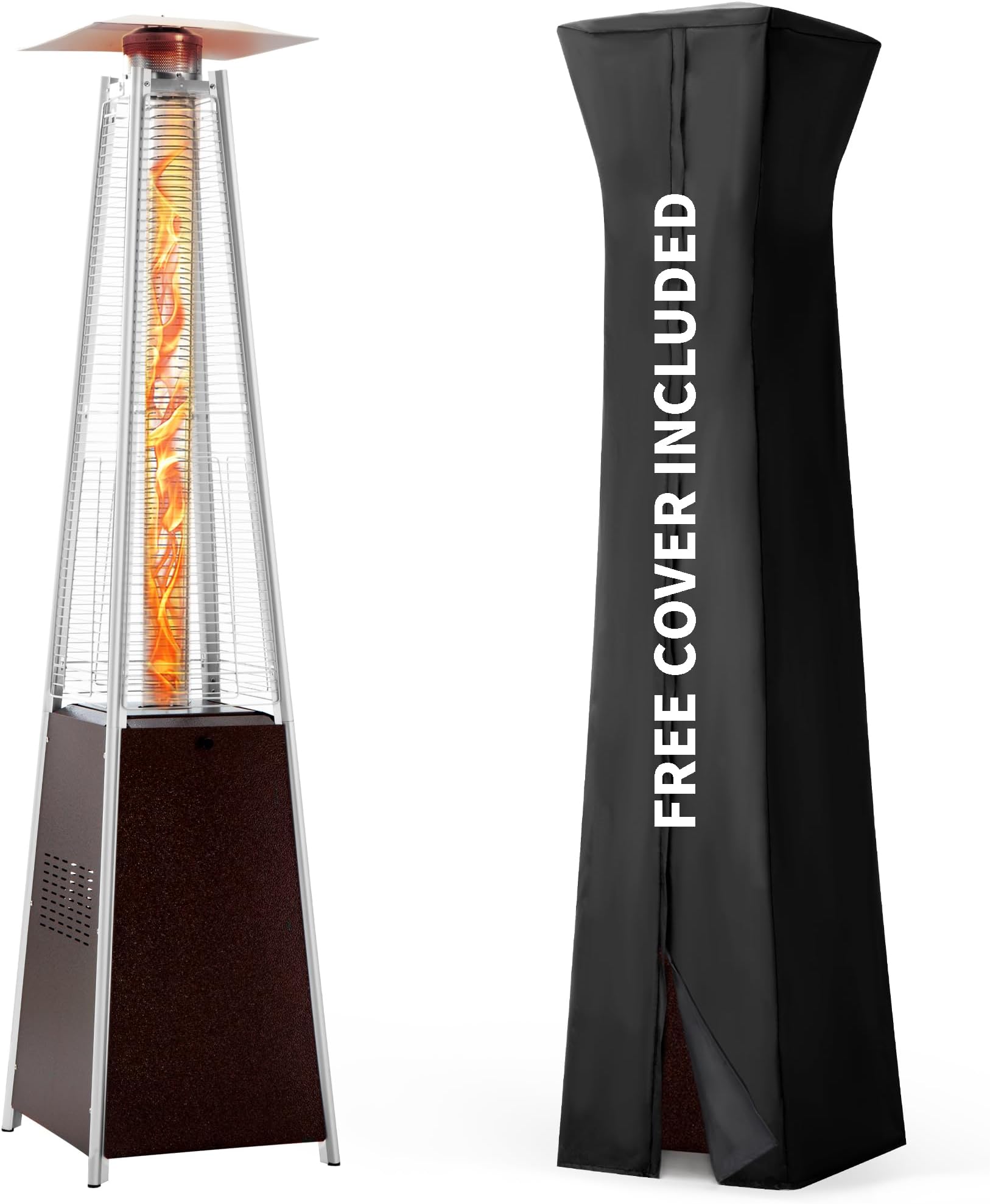 Amazon.com : Propane Heater, Outdoor Patio Pyramid Flame Heater with ...