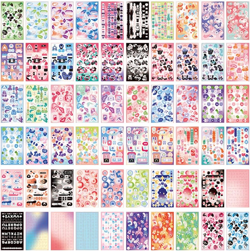 Amazon.com: 60 Sheets Kpop Photocard Korean Stickers, Self Adhesive ...