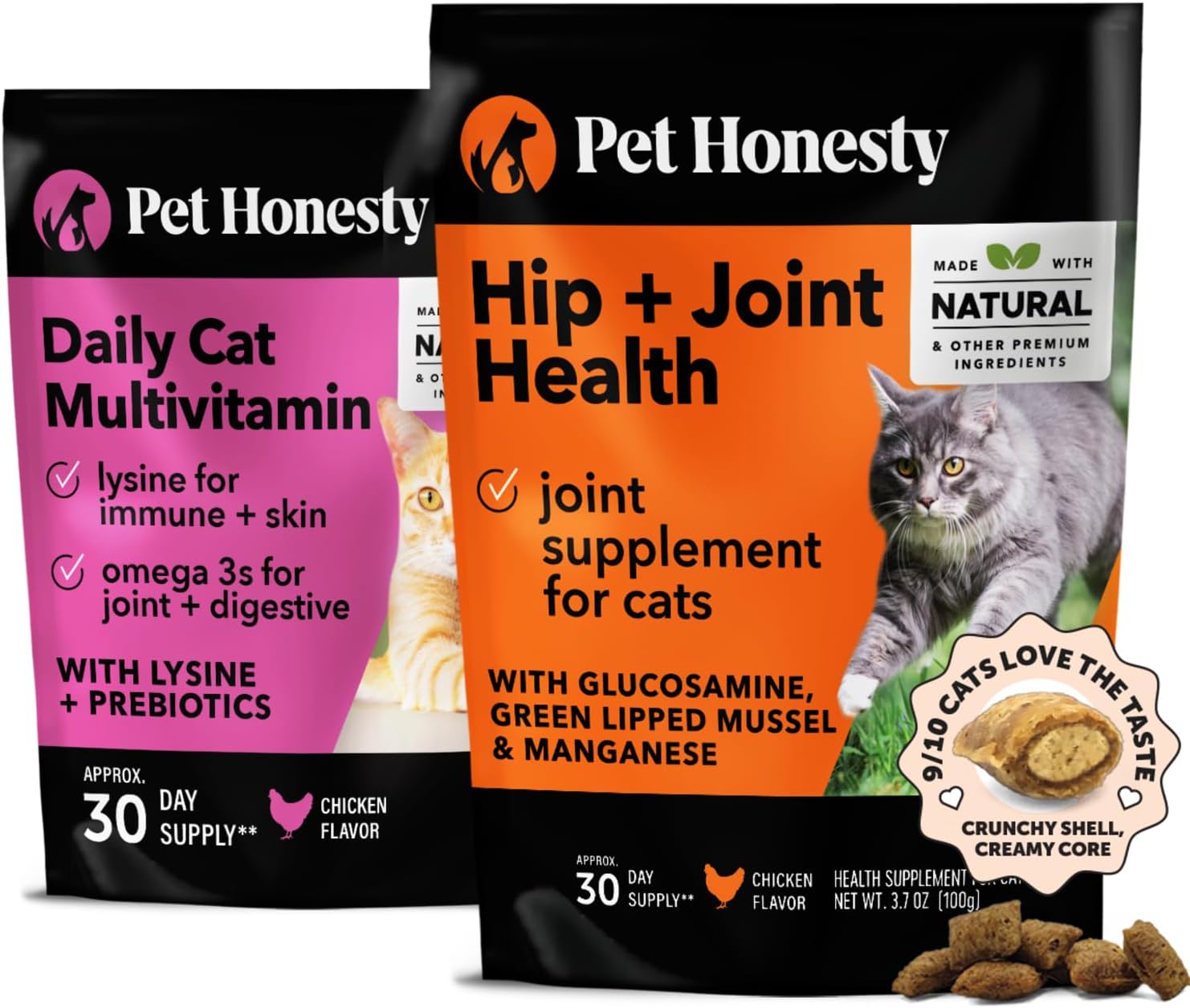 Amazon.com : Cat Multivitamin + Cat Hip & Joint Daily Essentials Bundle ...