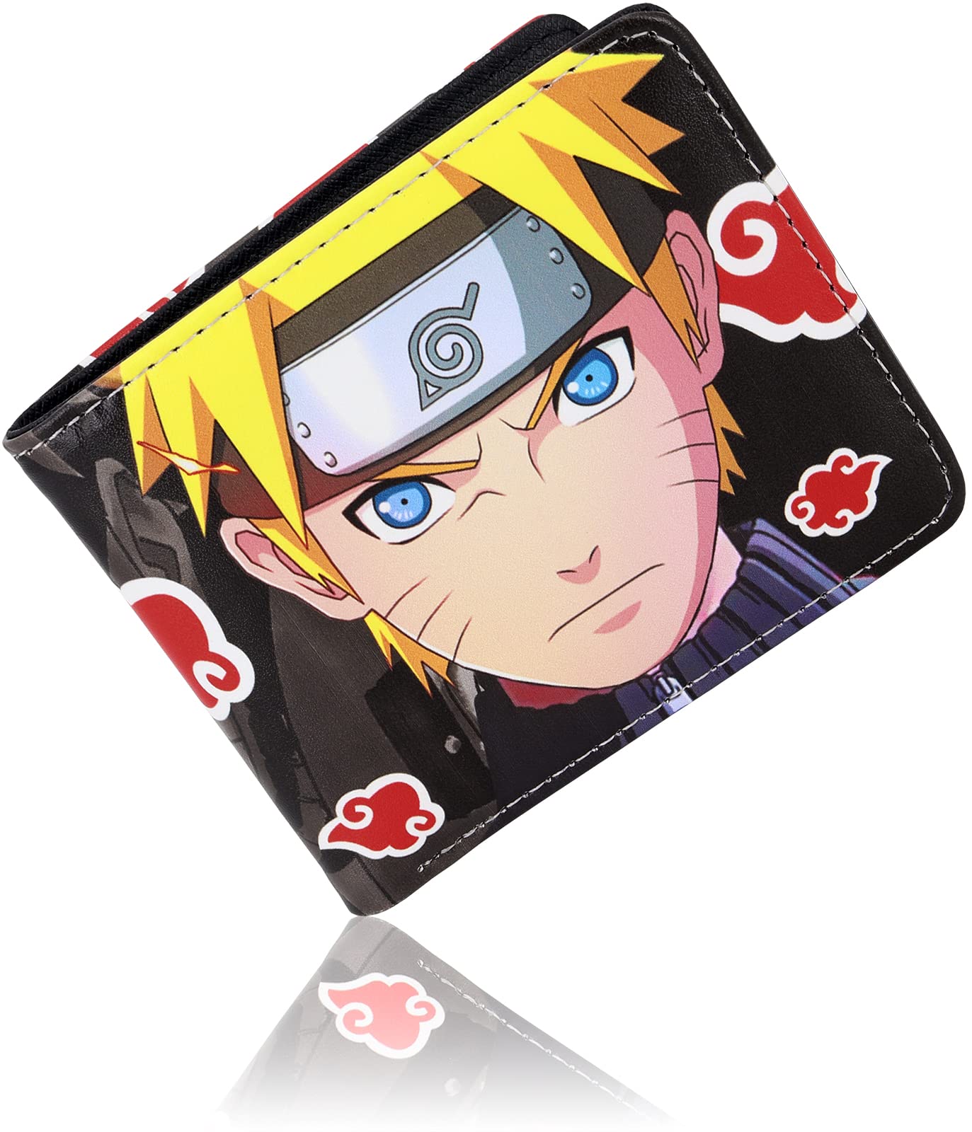 Roffatide Anime Wallets for Naruto Akatsuki Red Cloud Uzumaki Naruto ...