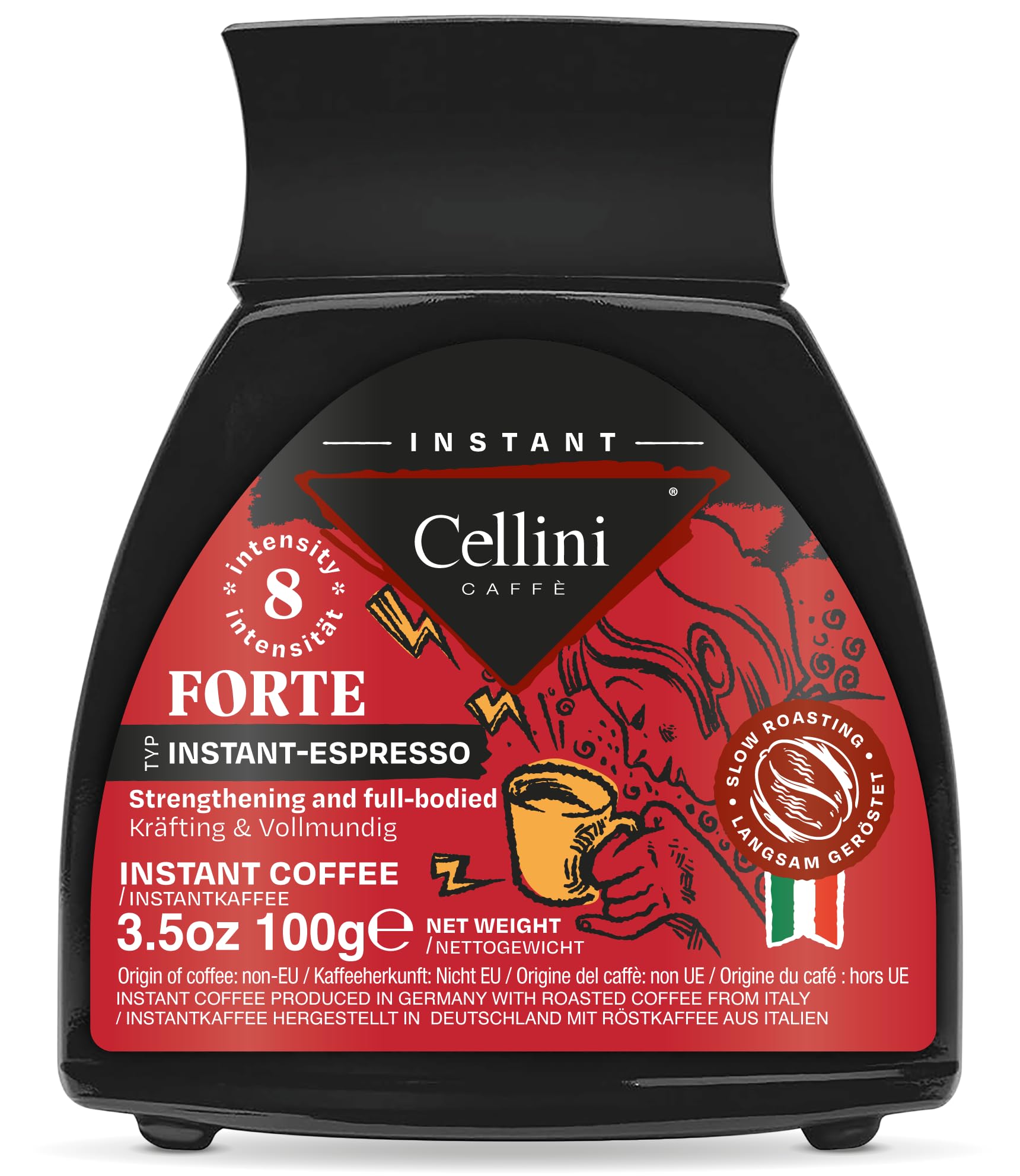 Cellini Instant-Espresso Forte Glas (1 x 100 g) : Amazon.de ...