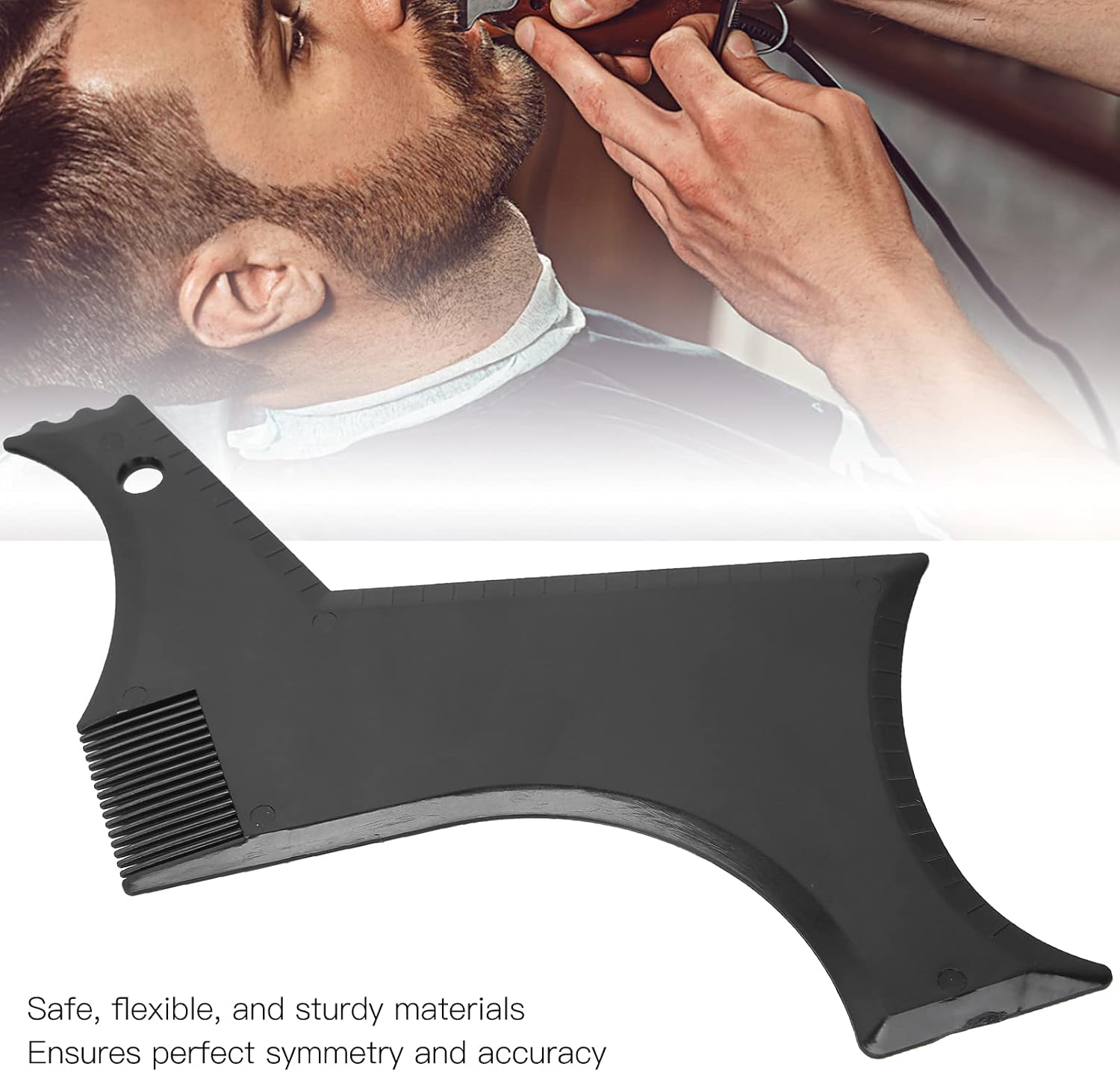Beard Shaping Tools, Men’S Beard Template Beard Styling Black Plastics ...