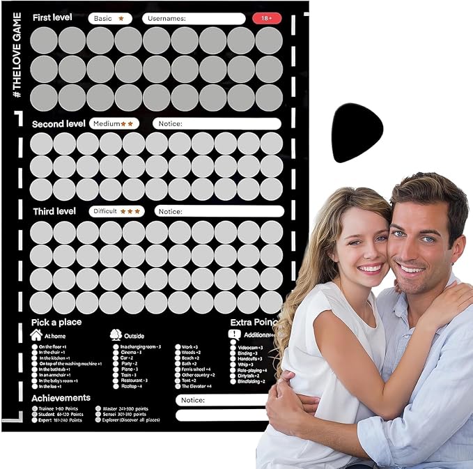 Pipihome Couples Games Scratch Off Posters, 100 Date Night Ideas, Date ...
