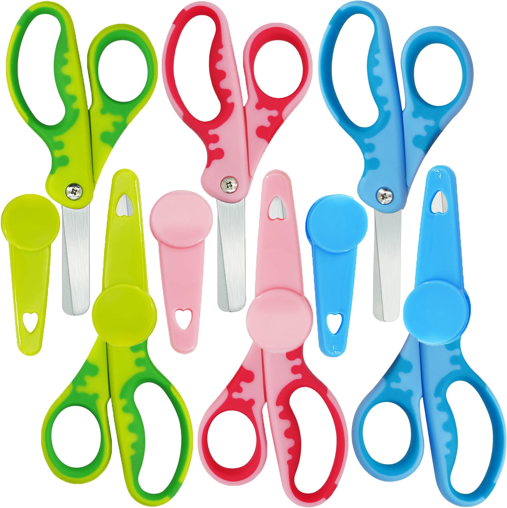 Amazon.com: School Smart V-Shape Blunt Tip Training Scissors, 5 Inches ...