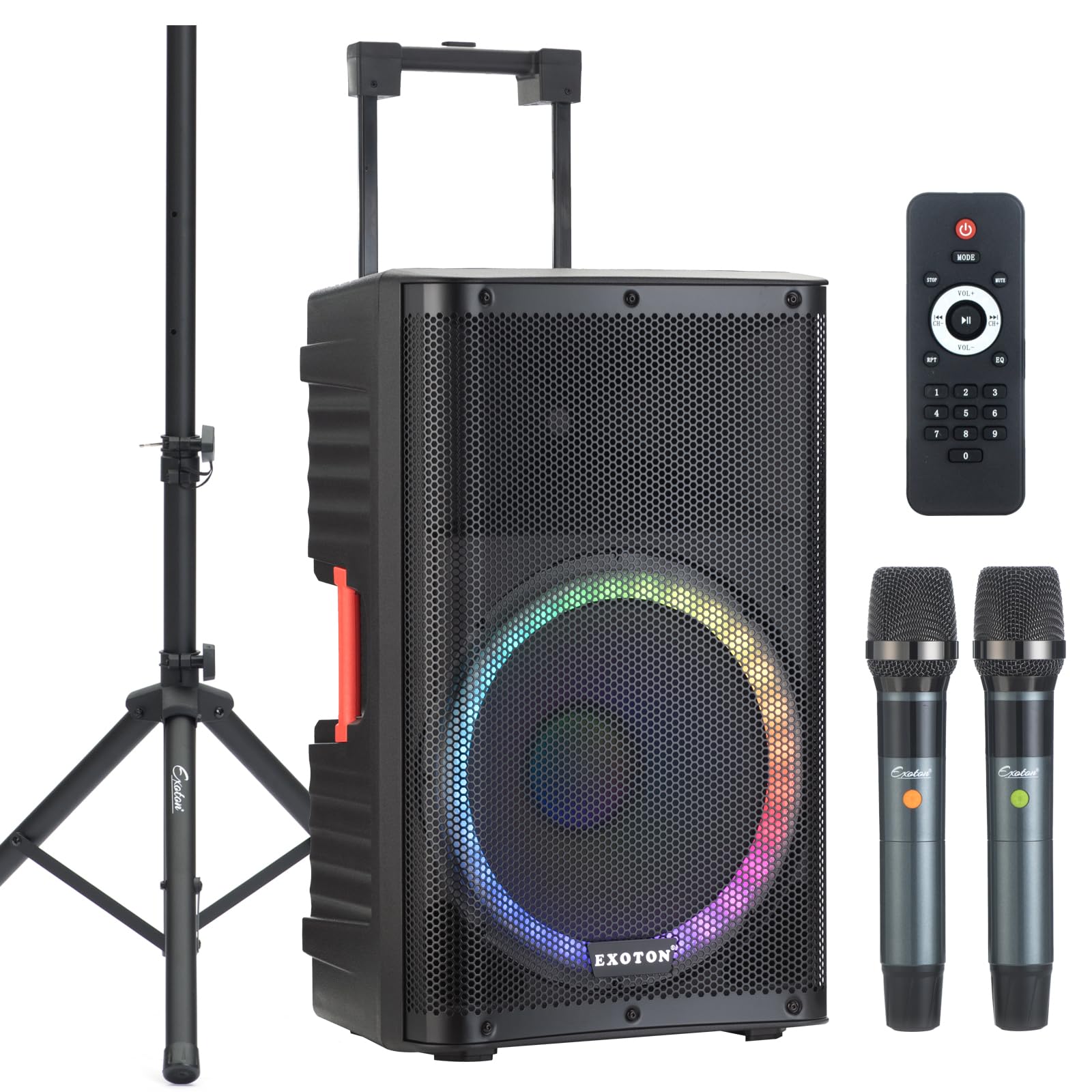 Amazon.com: EXOTON WVP-15 15 inch Portable Wireless PA Speaker System ...