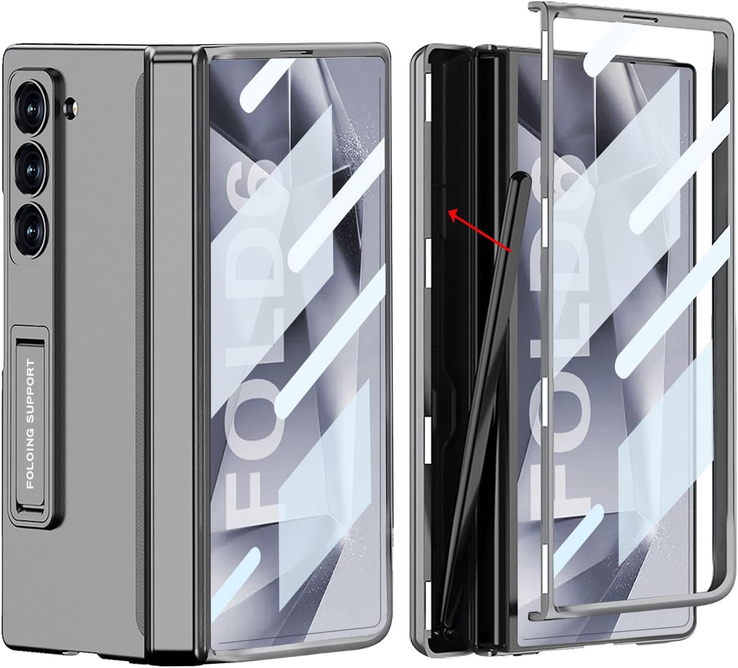 Amazon.com: DOOTOO for Samsung Galaxy Z Fold 6 Case with S Pen Holder ...