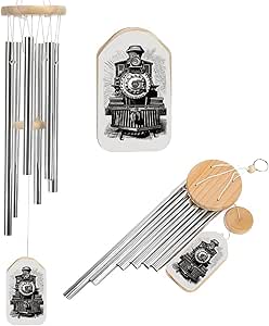 Amazon.com : Steam Train Vintage Wind Chimes for Outside with Relaxing ...