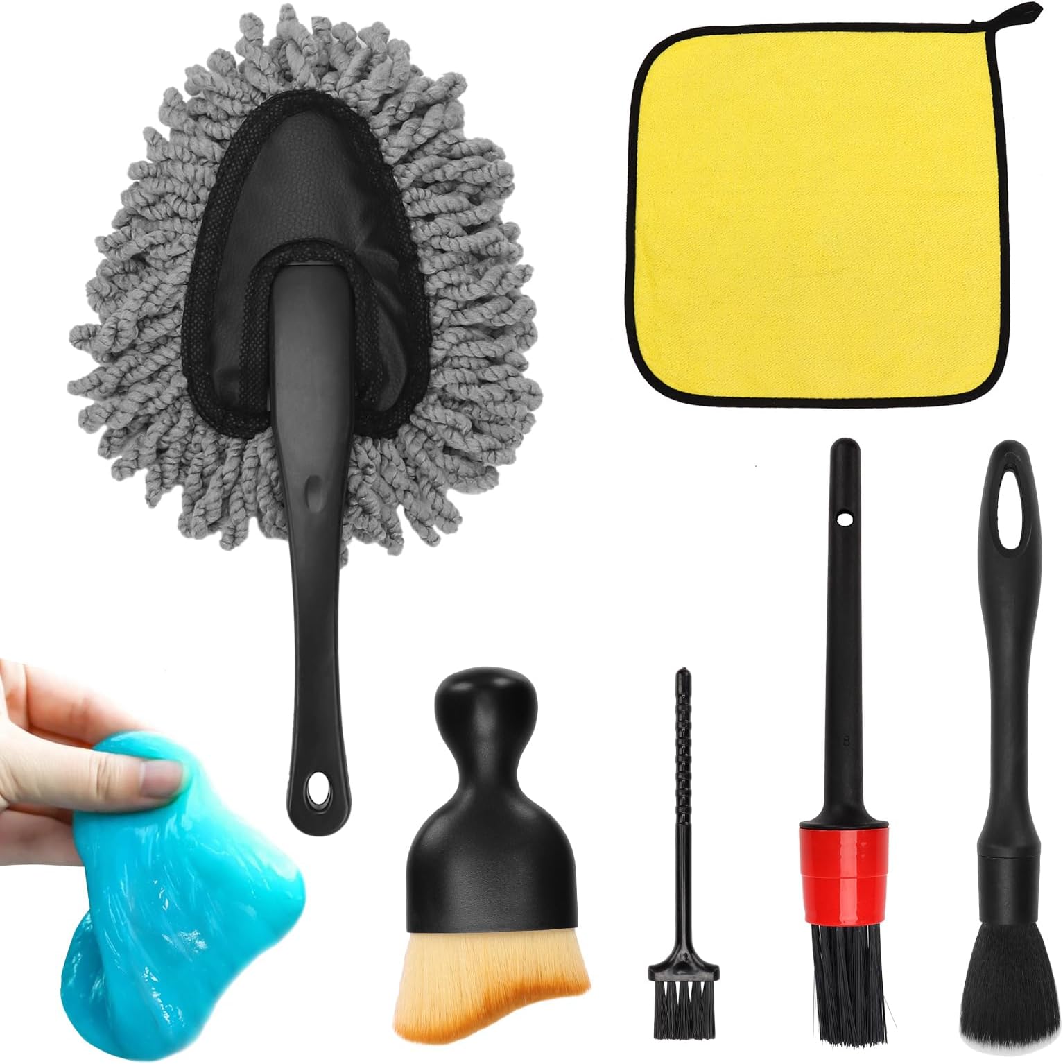 Amazon.com: Vidspl Car Interior Duster Detailing Brush Set Cleaning Gel ...