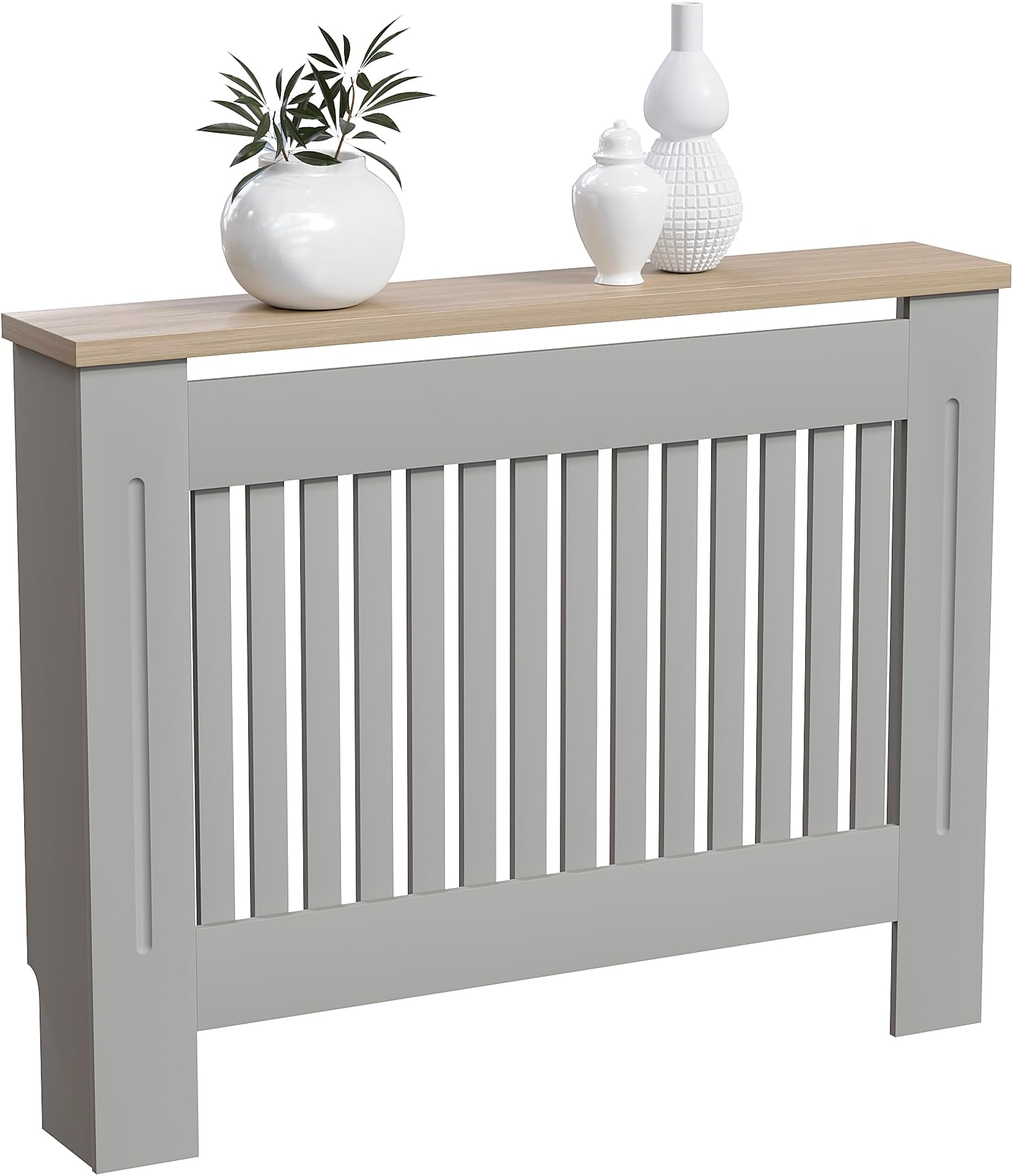 Vida Designs Arlington Cache-radiateur Moderne à Lattes, MDF Blanc ...