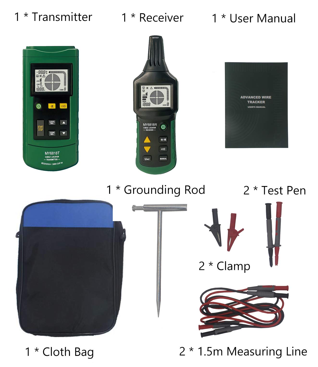 Snapklik.com : Cable Locator Wire Tracker For Wall Underground Pipe ...