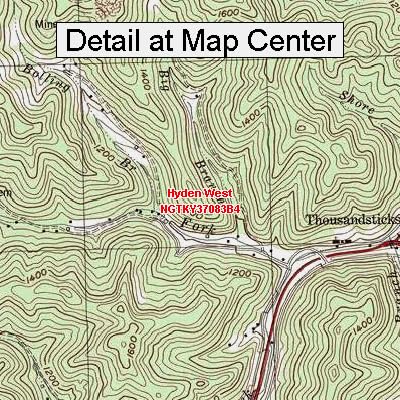 Amazon.com : USGS Topographic Quadrangle Map - Hyden West, Kentucky ...