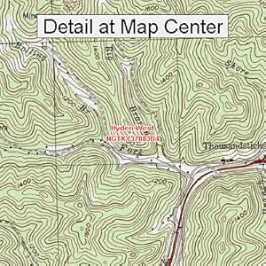 Amazon.com : USGS Topographic Quadrangle Map - Hyden West, Kentucky ...
