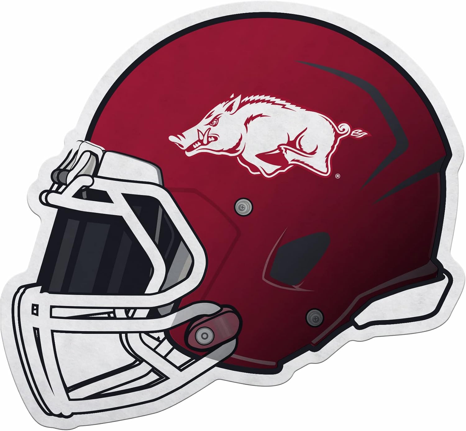 Amazon.com : Rico Industries NCAA Arkansas Razorbacks Helmet Shape Cut ...